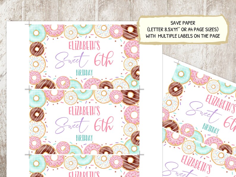 Editable Donut Gable Box Label Printable Donut Gift Box - Etsy
