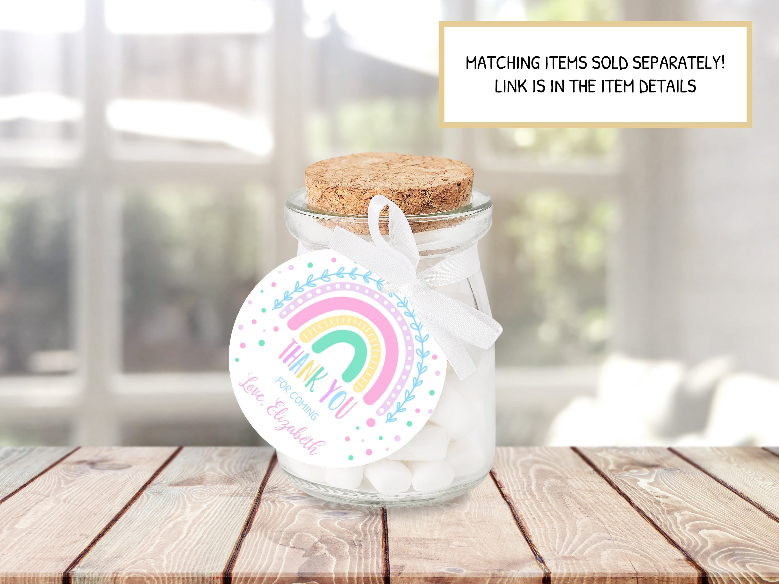 Rainbow Treat Bag Topper Editable Pastel Rainbow Bag Topper | Etsy