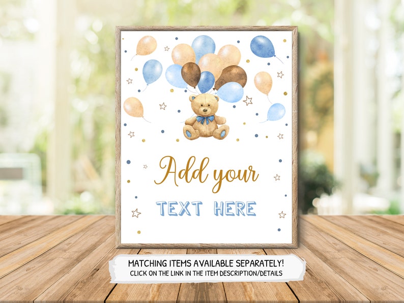 Editable Teddy Bear Gable Box Label Printable Teddy Bear Gift | Etsy