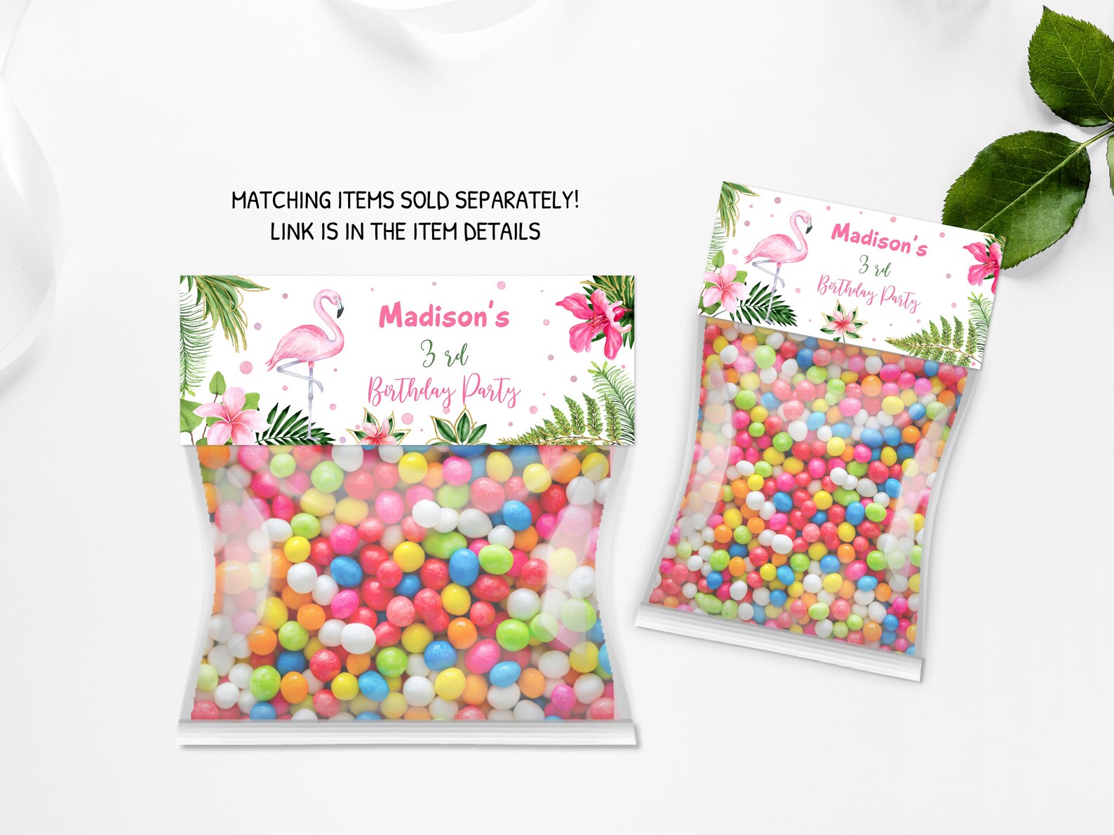 Flamingo Chip Bag Tropical Snacks Treat Bag Flamingo - Etsy