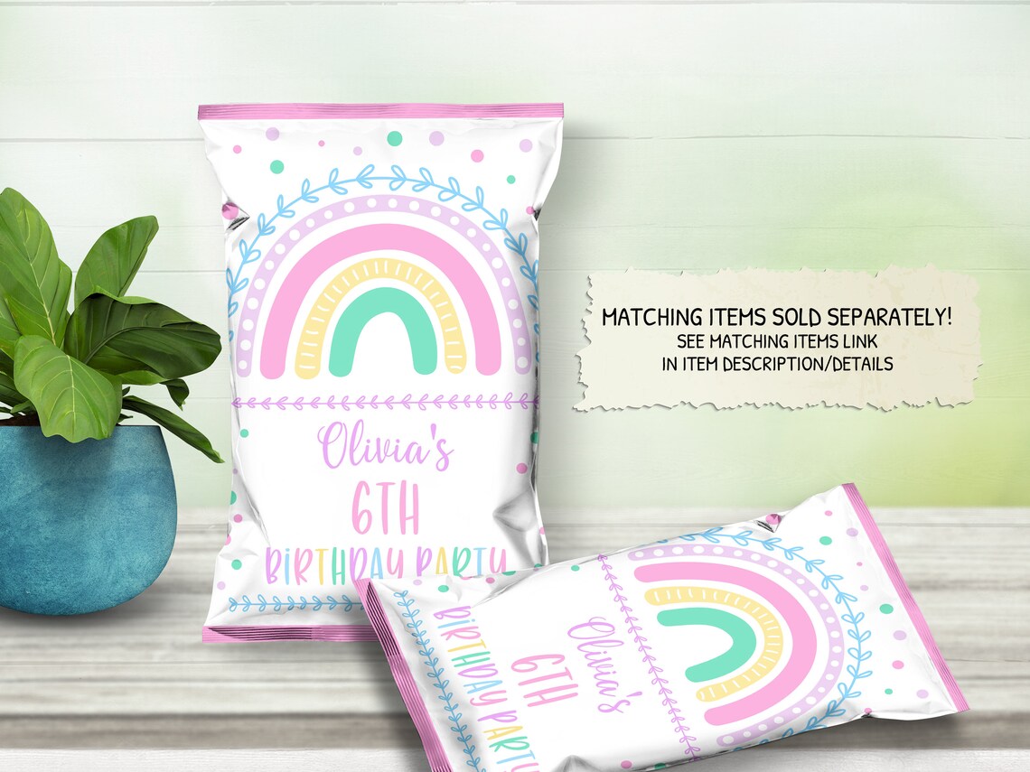 Editable Rainbow Favor Tag Pastel Rainbow Thank You Tag - Etsy