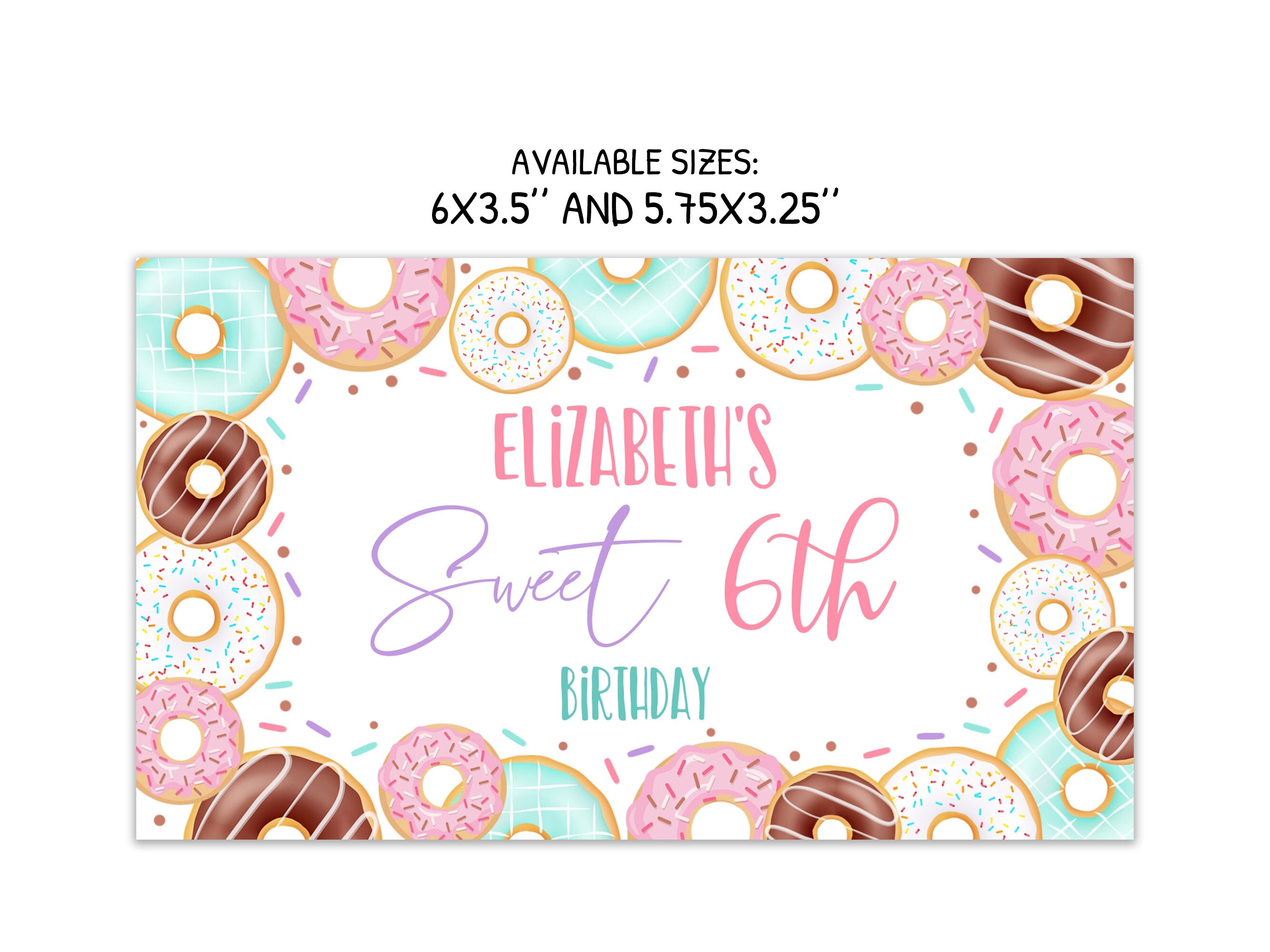 Editable Donut Gable Box Label Printable Donut Gift Box - Etsy