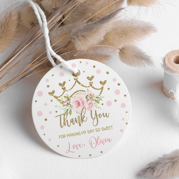 Princess Favor Tag - Etsy