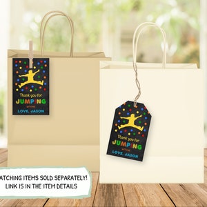 Editable Jump Favor Tag, Bounce House Birthday Decoration, Trampoline ...