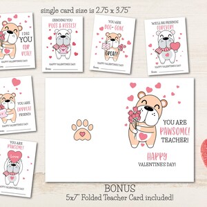Printable Dog Valentine's Day Cards, Classroom Valentine's Day Cards ...