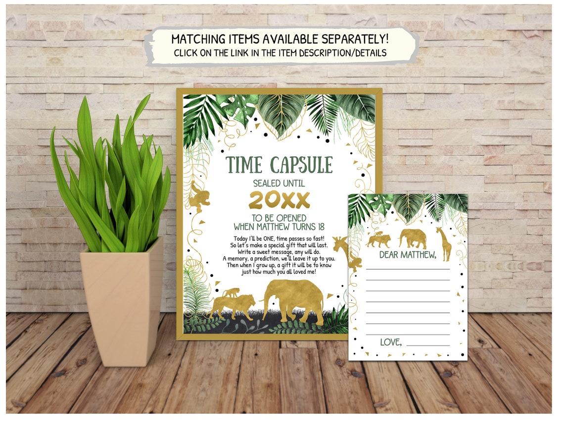 Adopt an Animal Safari Birthday Sign Certificate of Adoptons | Etsy