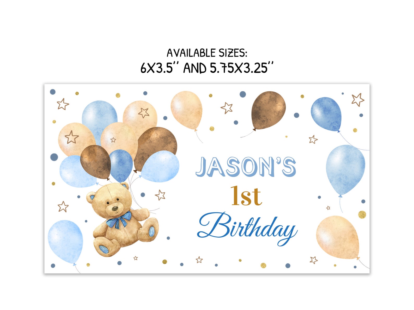 Editable Teddy Bear Gable Box Label Printable Teddy Bear Gift | Etsy