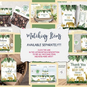 Safari Favors Sign Gold Safari Birthday Party Decoration - Etsy