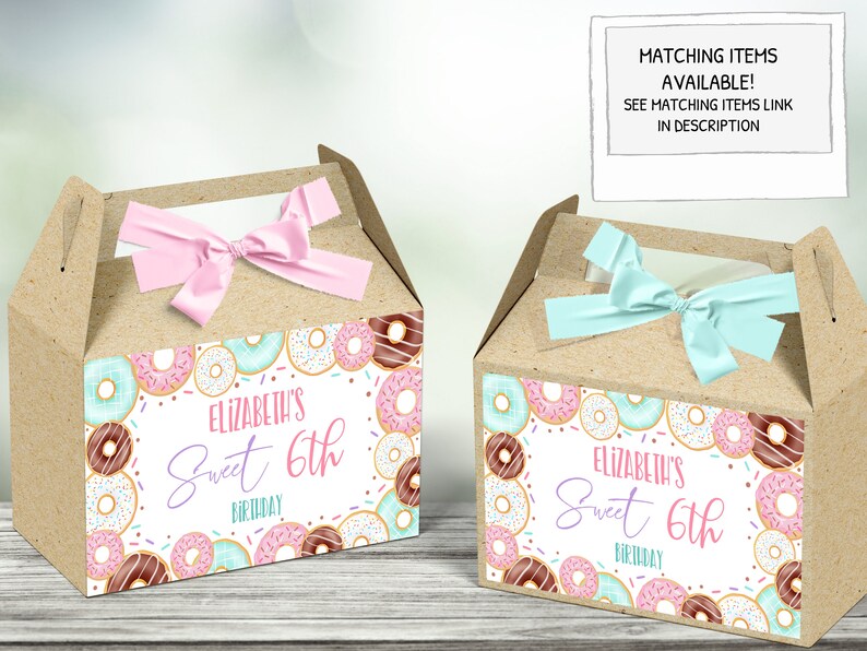 Donut Happy Birthday Banner Editable Donut Birthday Party | Etsy