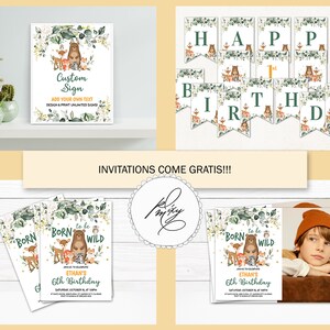 Editable Woodland Any Age Birthday Bundle Printable Forest - Etsy