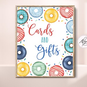 Colorful Donut Cards and Gifts Sign, Doughnut Sign Instant Download ...