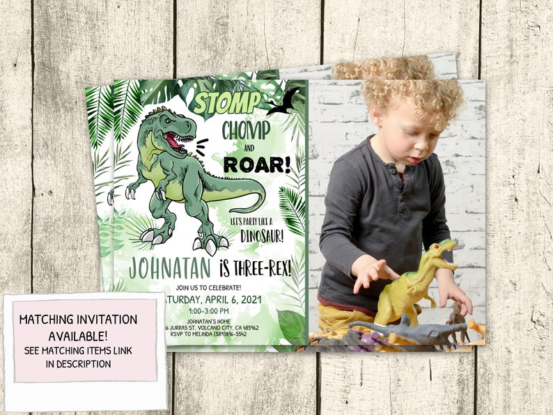 T-Rex Water Bottle Label Editable Dinosaur Water Bottle | Etsy