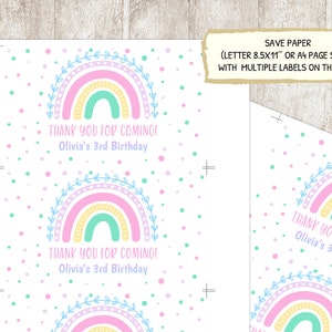 Editable Pastel Rainbow Gable Box Label, Printable Rainbow Treat Box ...