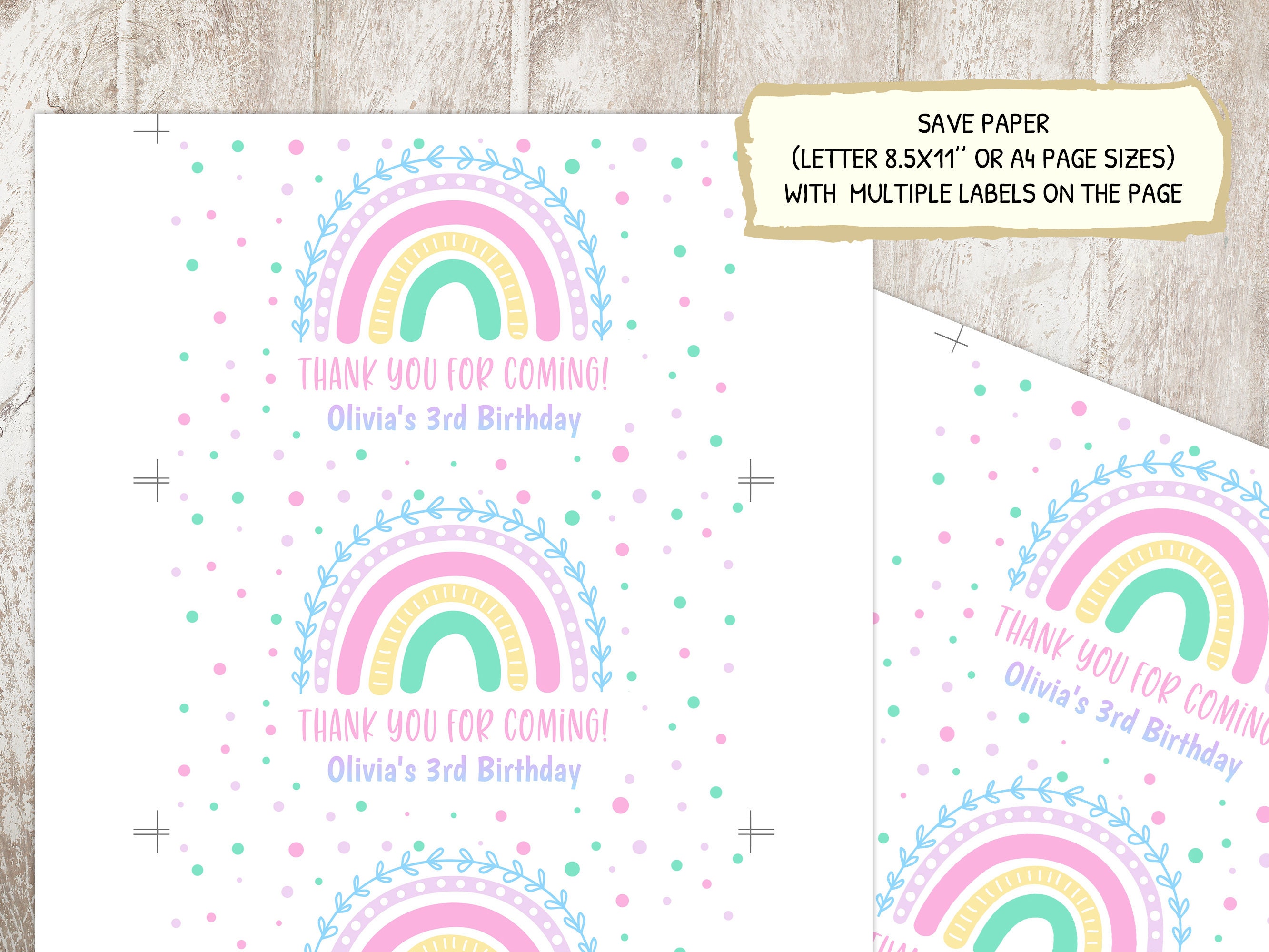 Editable Pastel Rainbow Gable Box Label Printable Rainbow - Etsy Australia