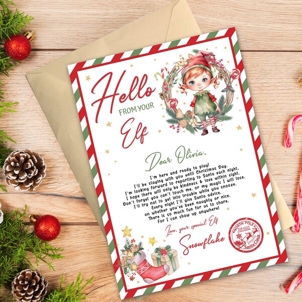Elf Onthe Shelf Arrival Letter - Etsy