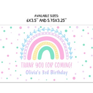 Editable Pastel Rainbow Gable Box Label, Printable Rainbow Treat Box ...