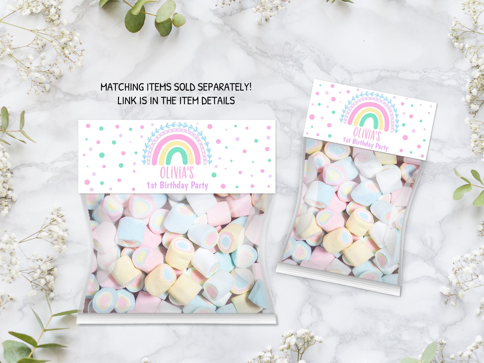 Editable Rainbow Favor Tag Pastel Rainbow Thank You Tag - Etsy