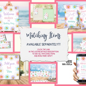 Daisy Birthday Girl Welcome Sign, Editable Colorful Daisies Welcome ...