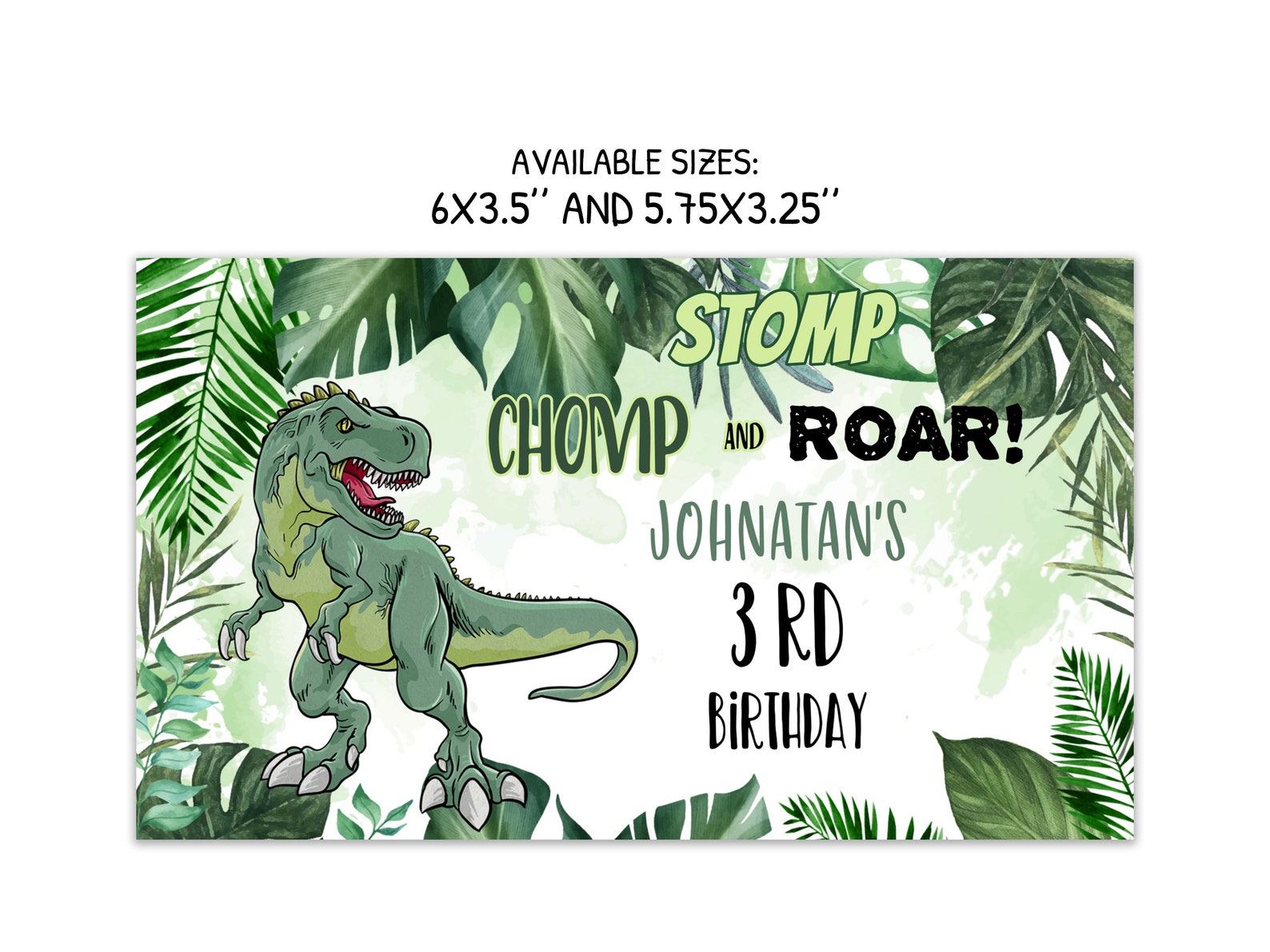 Editable T-rex Gable Box Label Printable Dinosaur Gift Box - Etsy