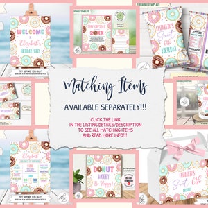 Editable Donut Juice Box Labels , Donut Birthday Party Juice Pouch ...