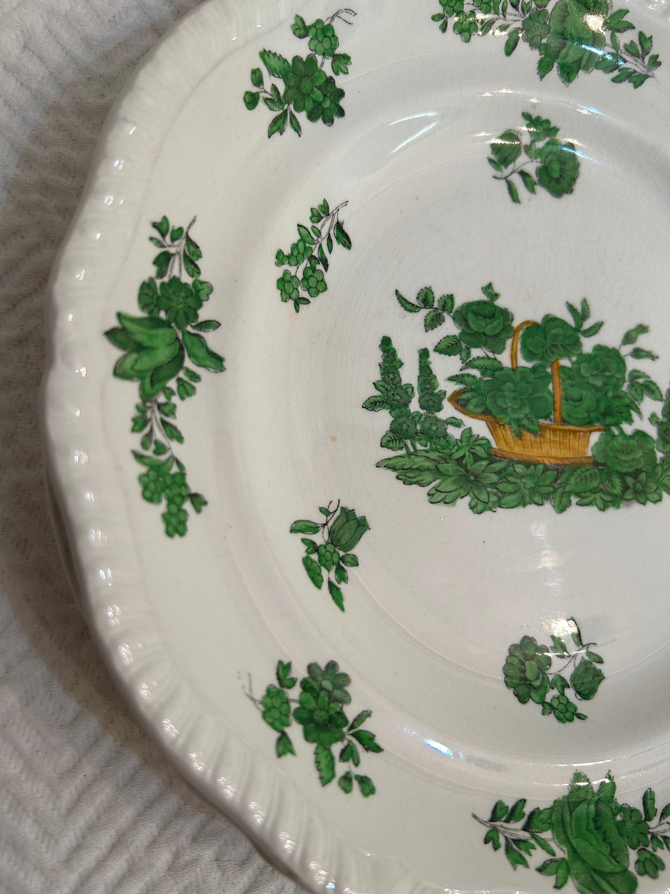 1960’s Spode “green Basket” 7.5” Salad Plates - a Set of 4 - Etsy