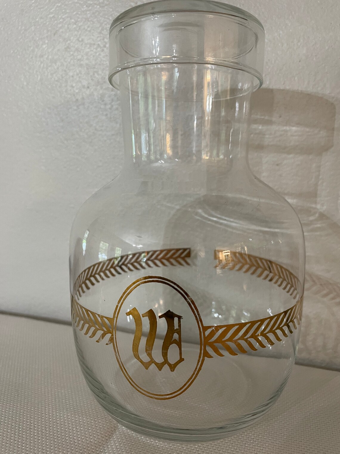 Vintage Libbey Laurel Leaf Decanter Set – Monogrammed “W”, 1950s - Etsy