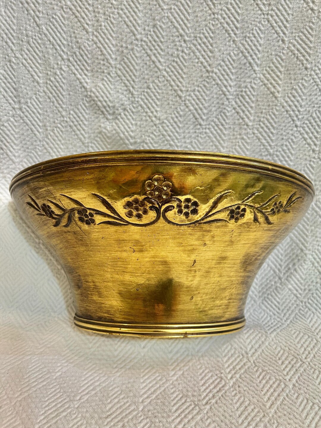 Vintage 1965 Syroco Gold Wall Planter - Etsy