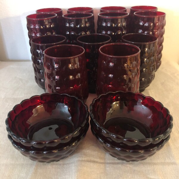 Anchor Hocking Ruby - Etsy