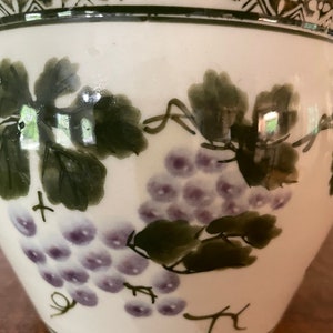 Vintage Handpainted Grapes Design Chinese Planters - a Pair - Etsy