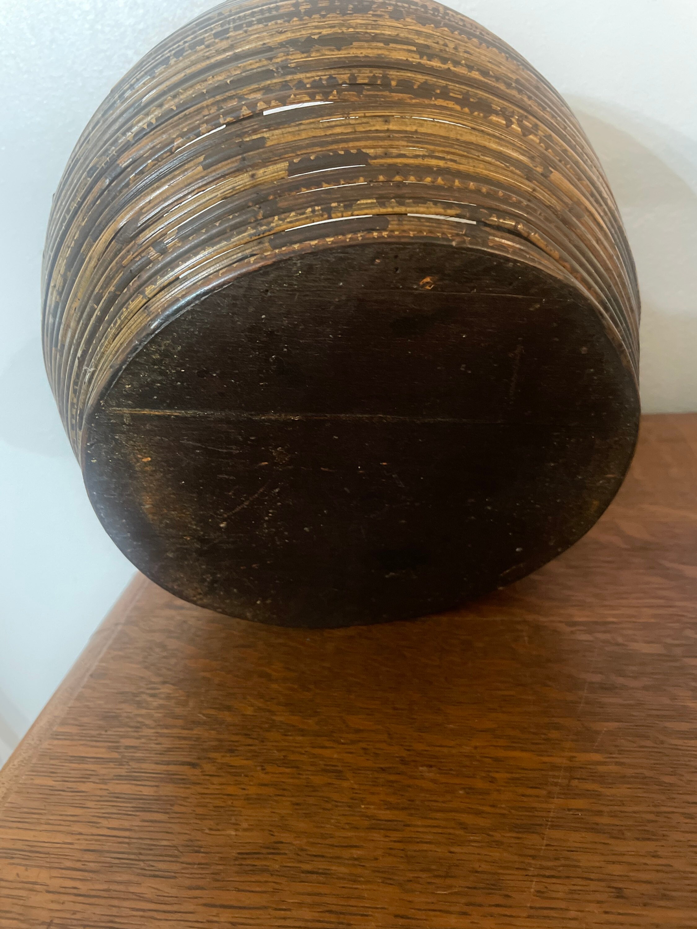 Vintage Pencil Reed Lidded Basket or Planter - Etsy