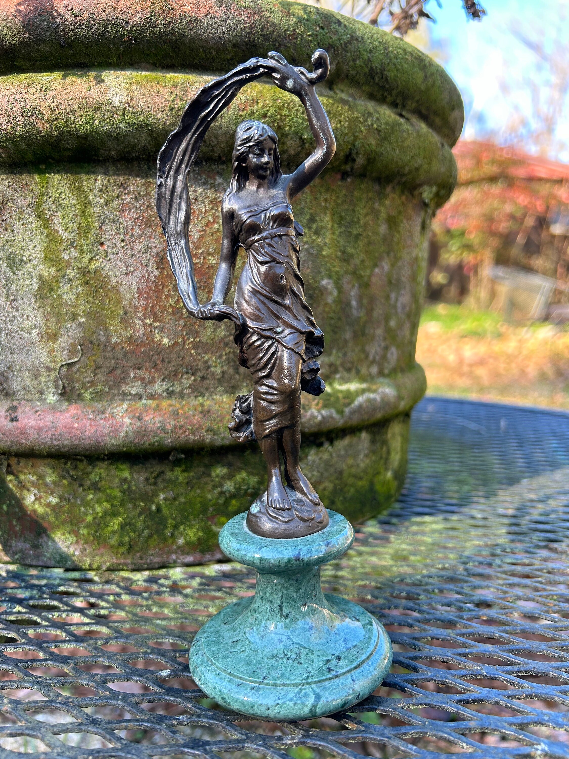 1980s Reproduction Bronze on Green Marble Entitled de Venus - Etsy