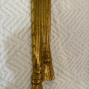 Vintage Pair of Brass Reed and Ribbon Tassel Candle Wall Sconces - Etsy