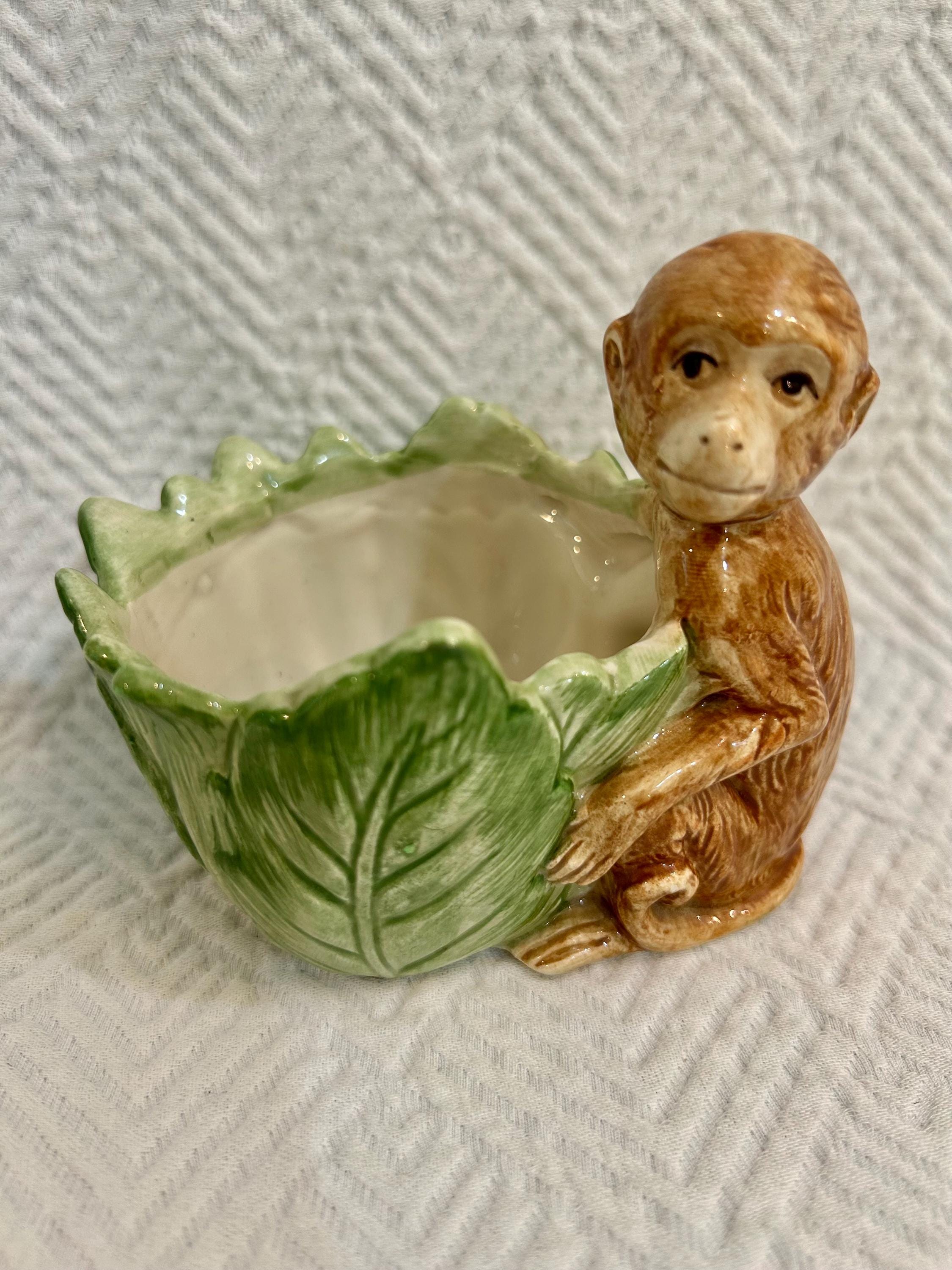 1986 Fitz and Floyd “rainforest” Monkey Candle Holder - Etsy