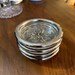 Vintage Silver Plate and Cut Glass Coasters a Set of 4 - Etsy