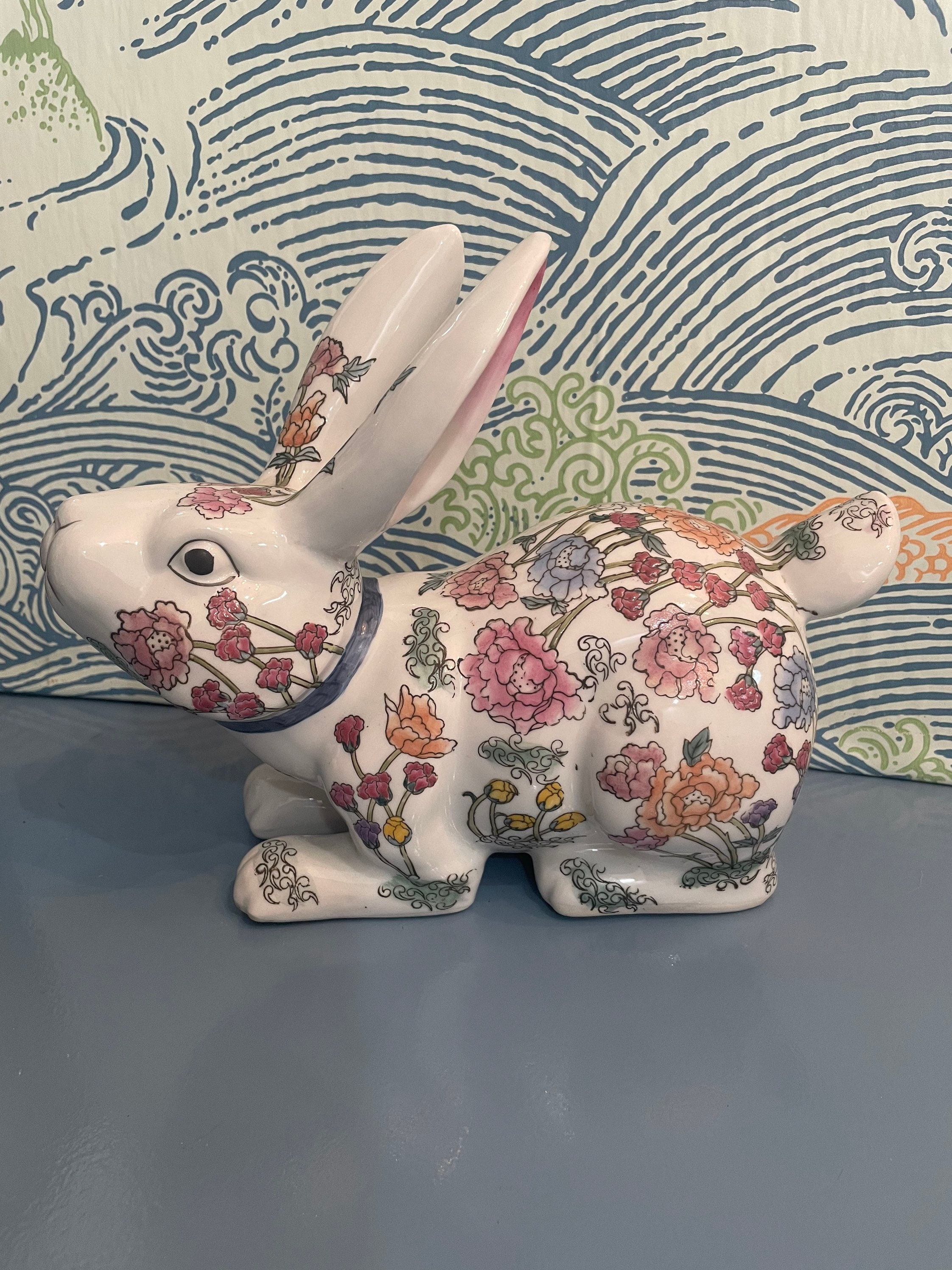 1960s Hand Painted Porcelain Rabbit by WBI China - Etsy