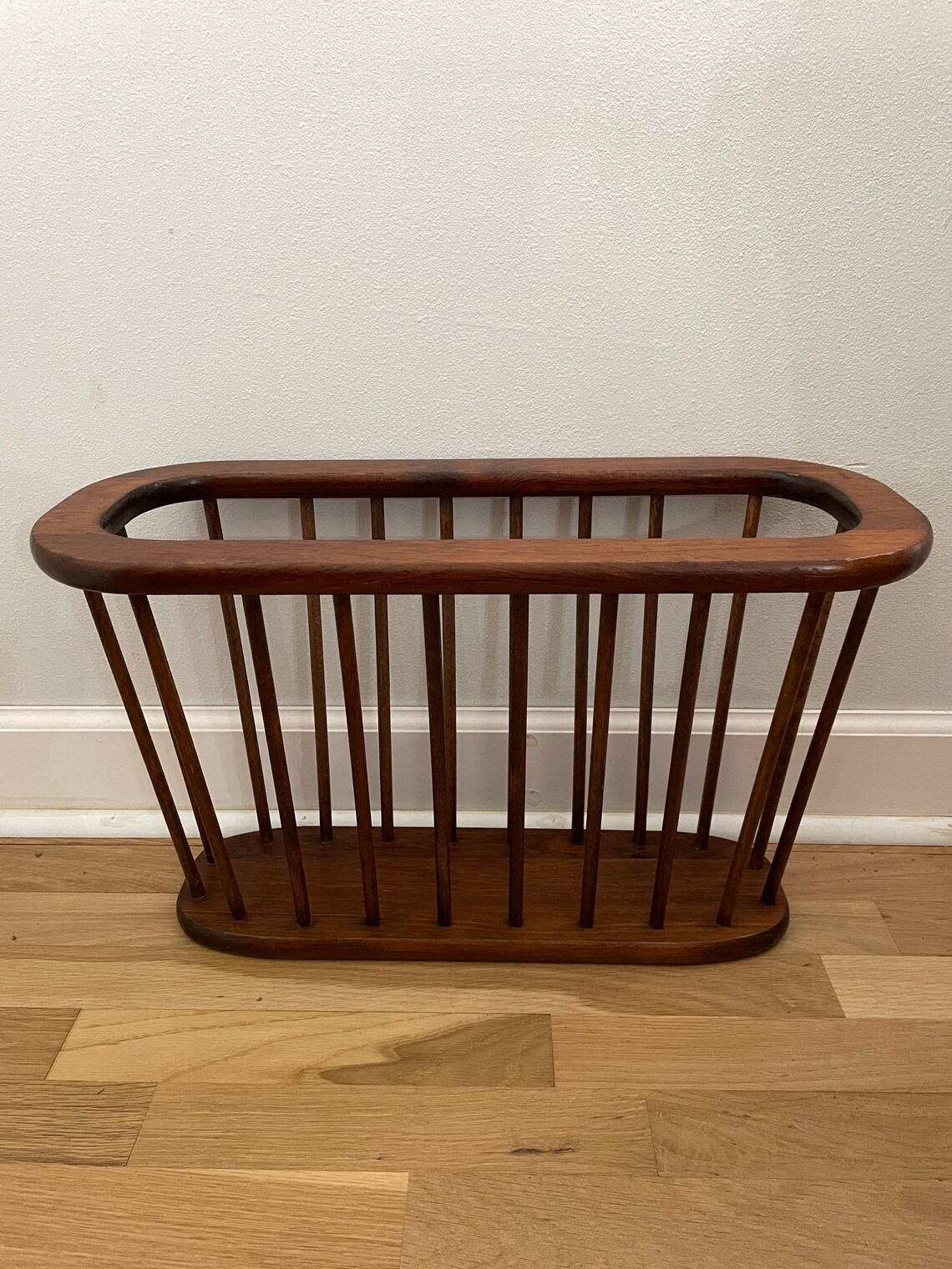 Vintage Cornwall Industries Mid Century Spindle Magazine Rack After ...