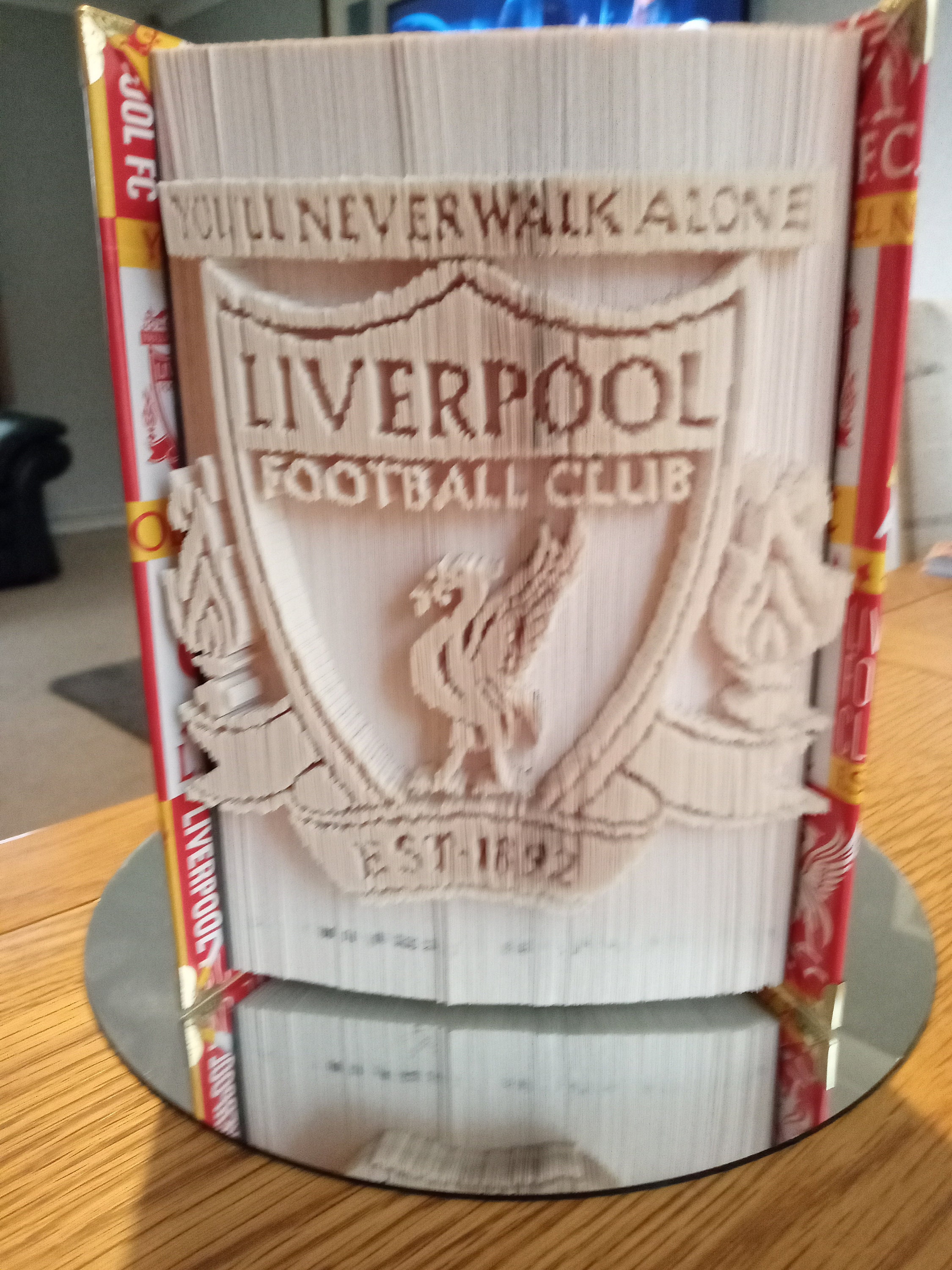 Liverpool Football Folded Book Unique Gift for Any Fan Completed ...