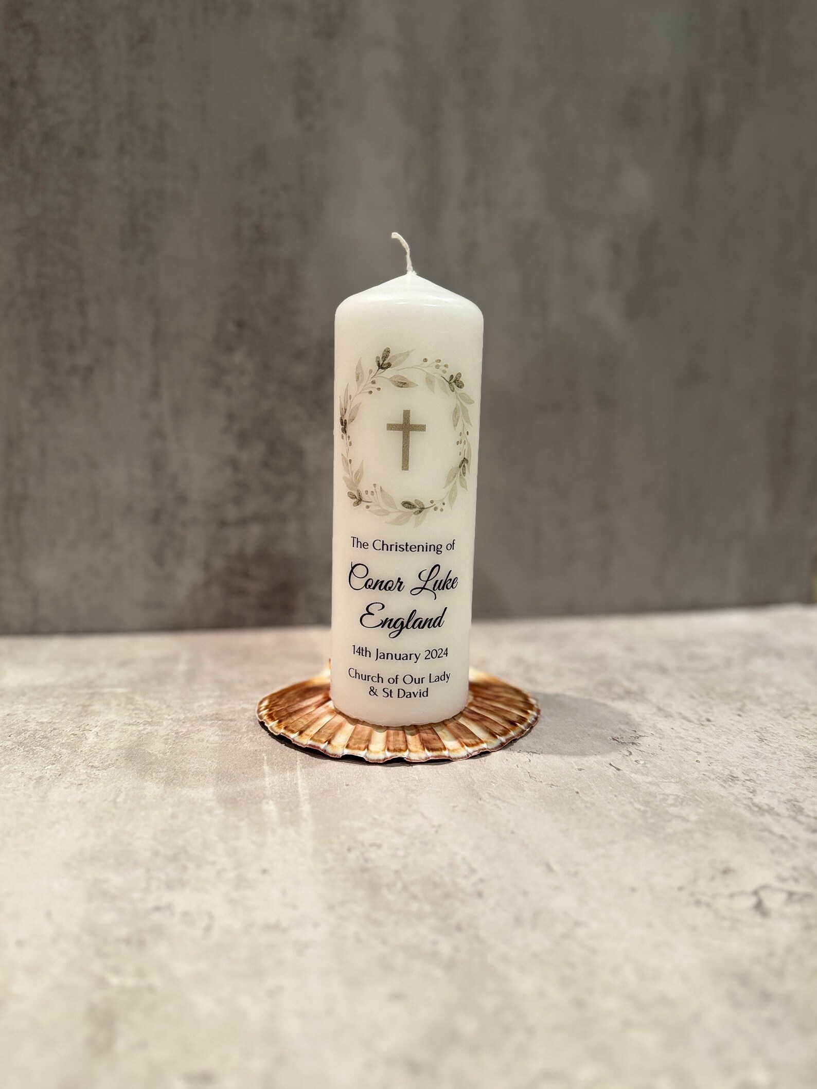 Personalised Christening Candle - Baptism Candle - Ireland - Etsy