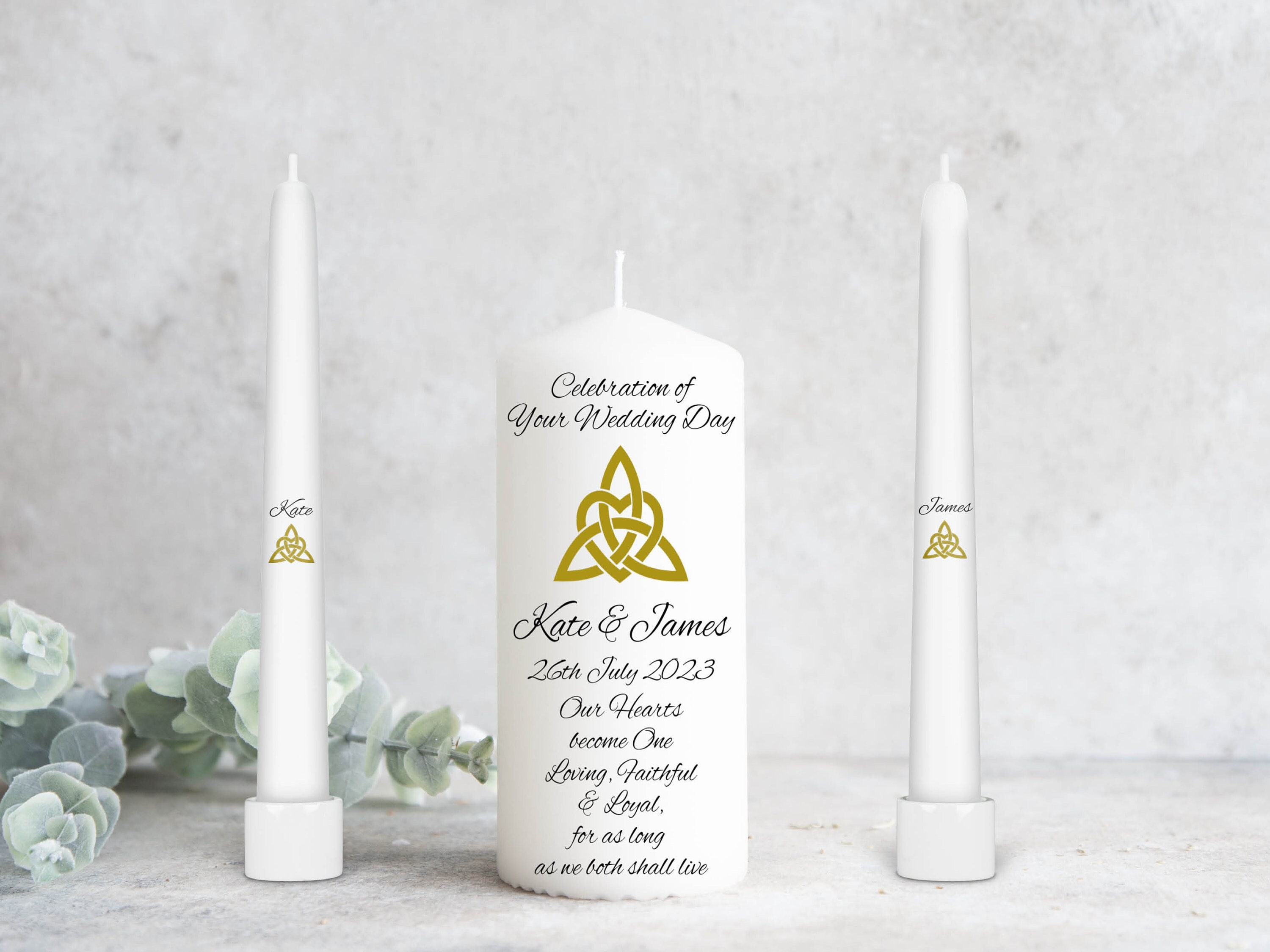 Unity Candle Set Custom Wedding Unity Candle Ceremony - Etsy
