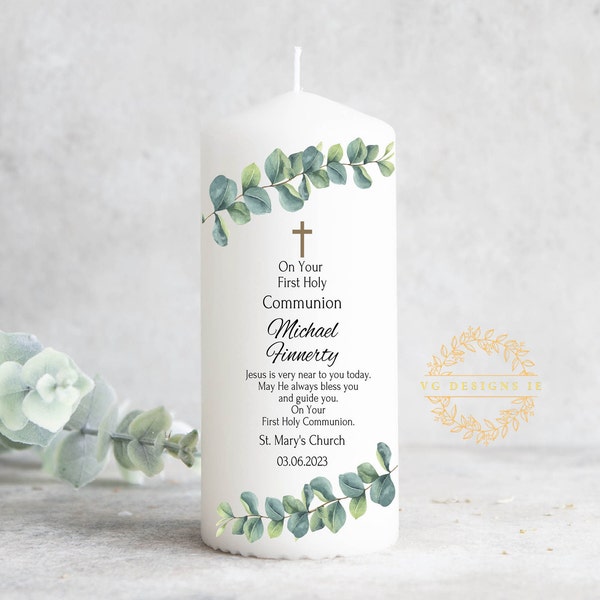 Personalised Holy Communion Candles - Etsy