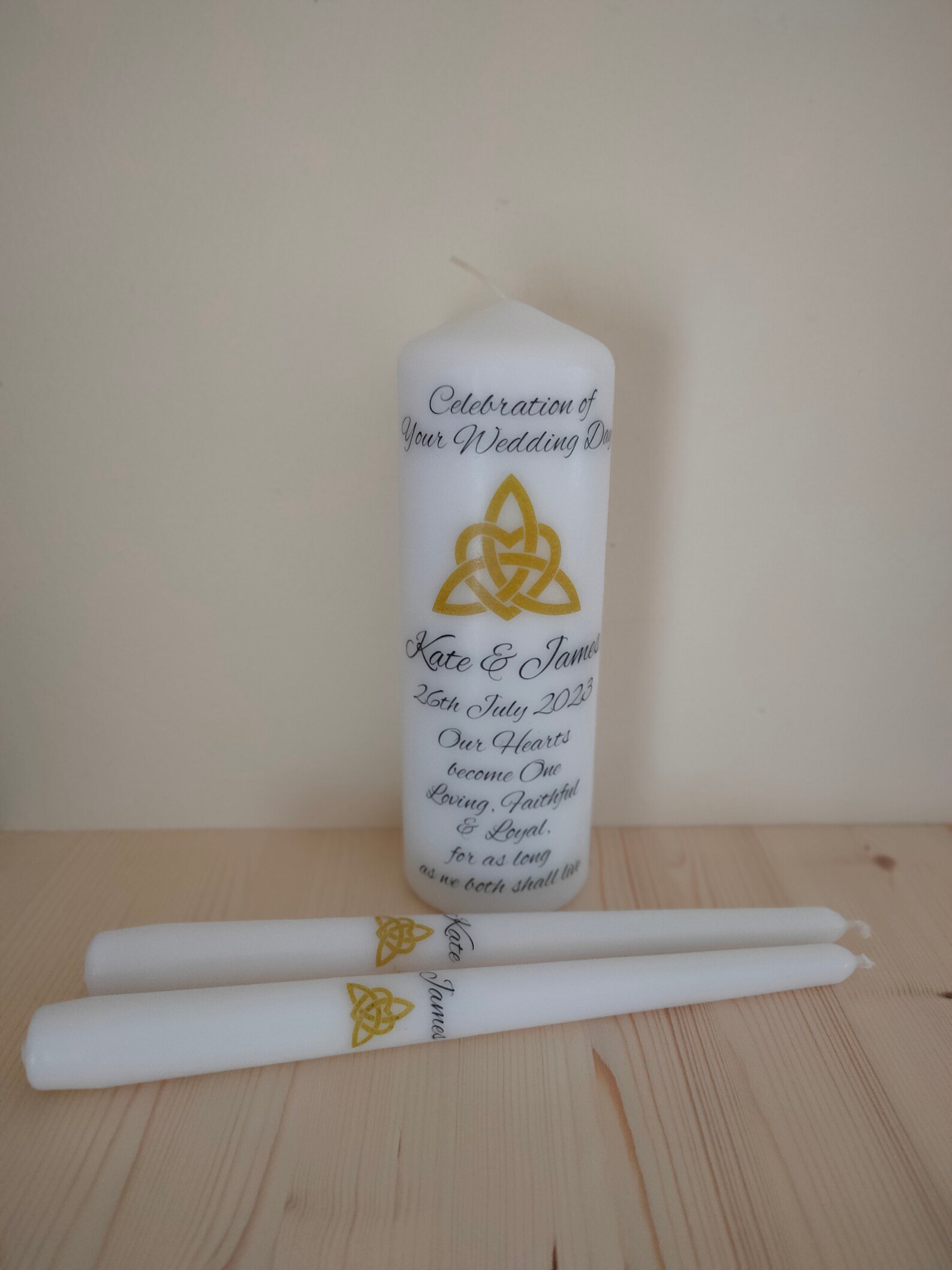 Unity Candle Set - Custom Wedding Unity Candle - Ceremony Candles ...