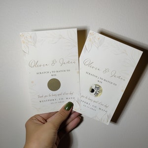 Personalised Wedding Scratch Card, Win a Drink, Scratch for Your Prize ...