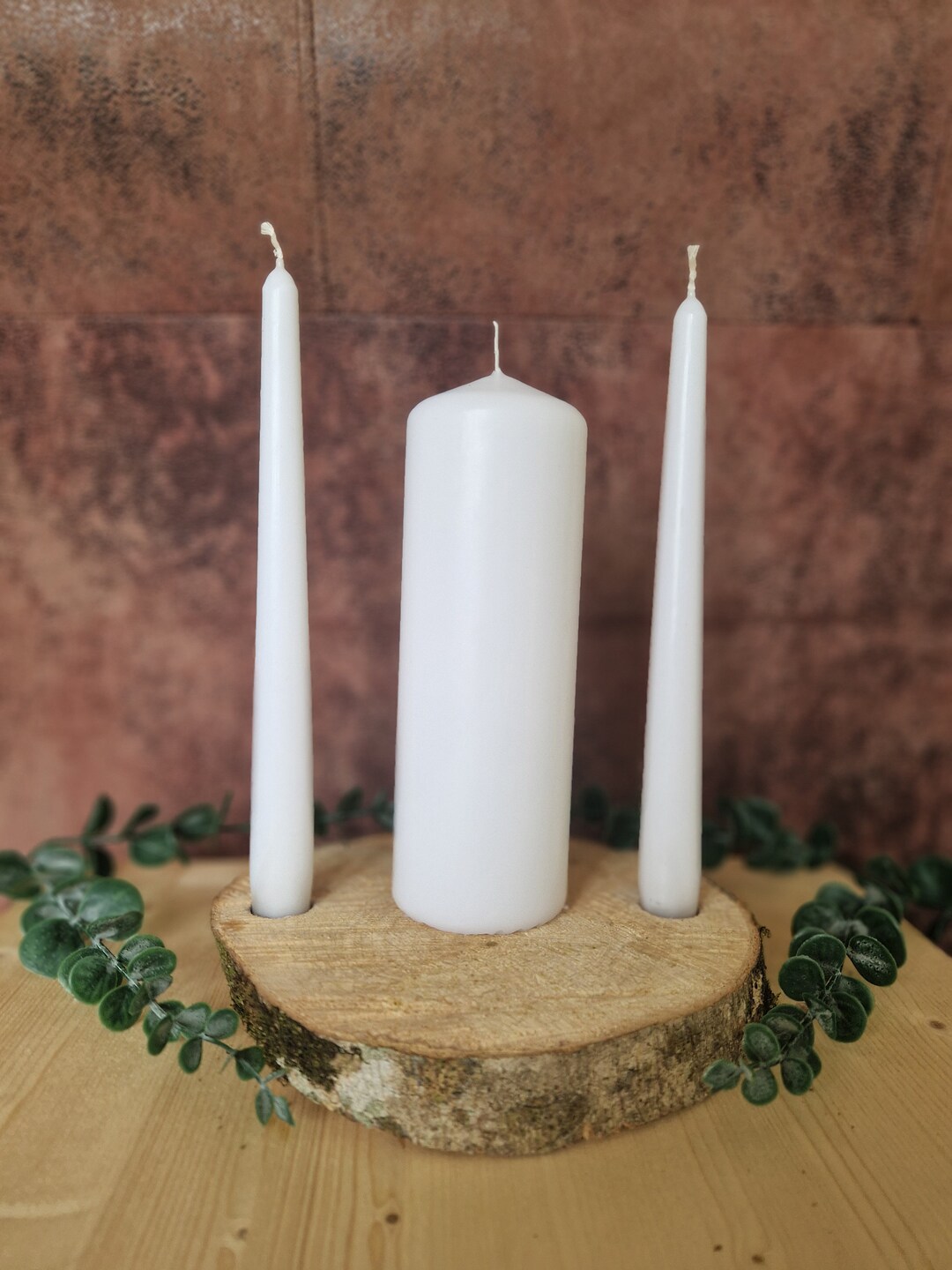 Wooden Unity Candle Holder Unity Holder Rustic Wedding Decor - Etsy