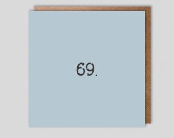 69 Birthday Card - Etsy