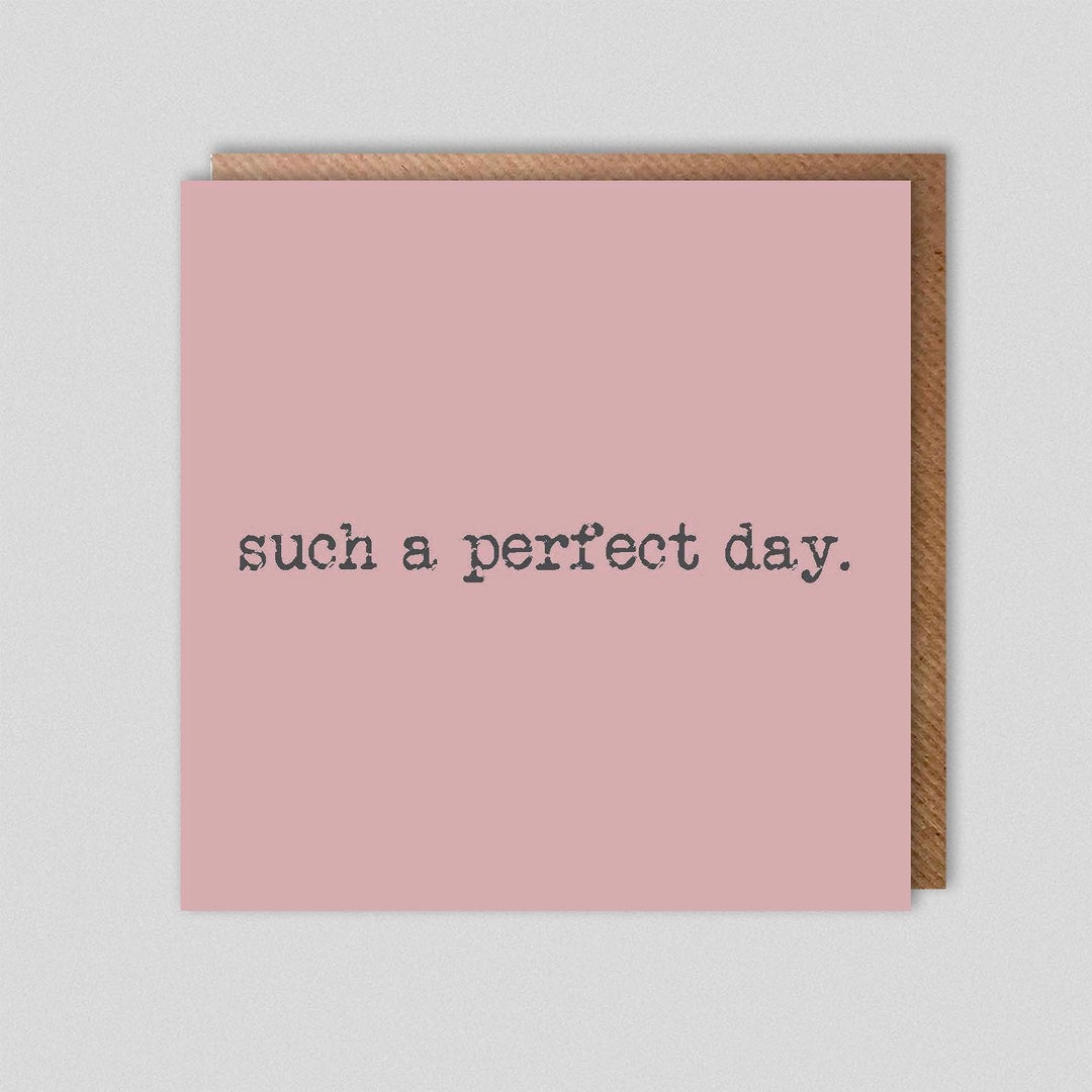 Such a Perfect Day. Thank You Card/occasion - Etsy