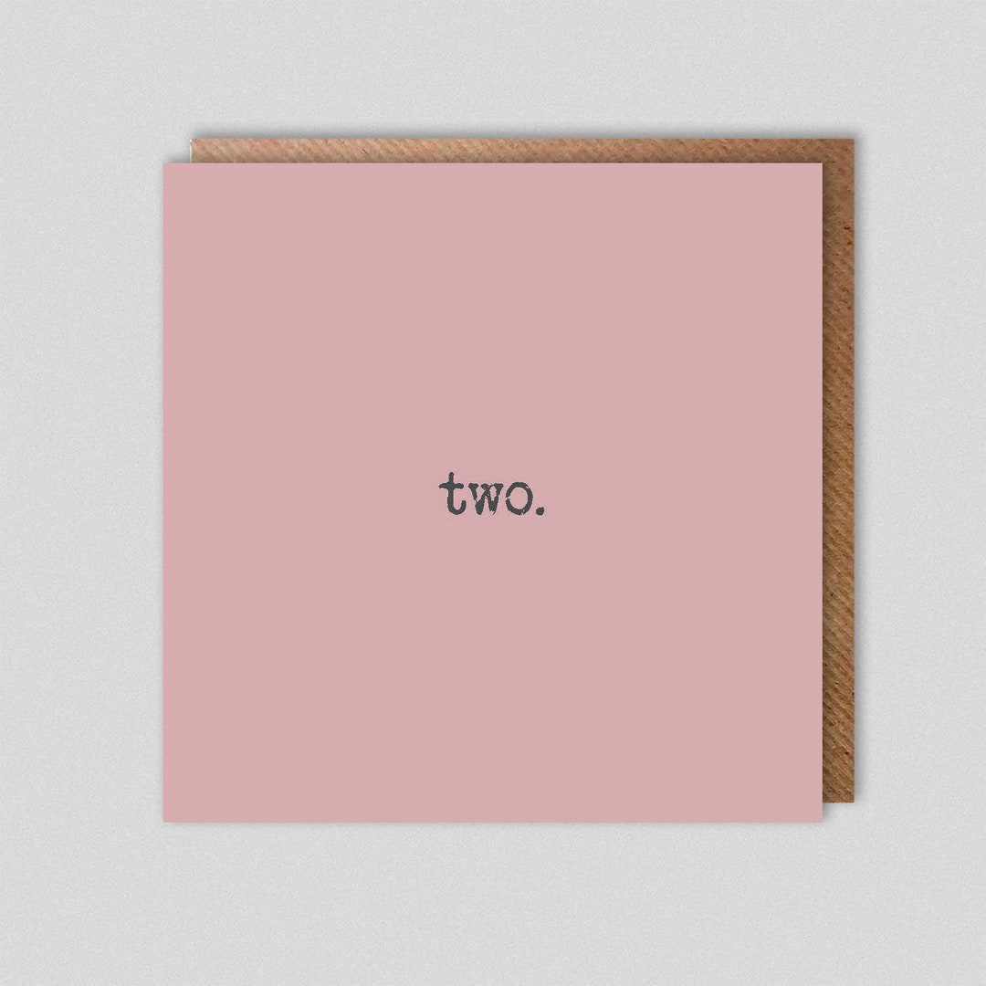 Two. Birthday Card/occasion - Etsy