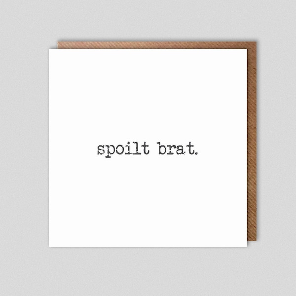 Brat Birthday Card - Etsy