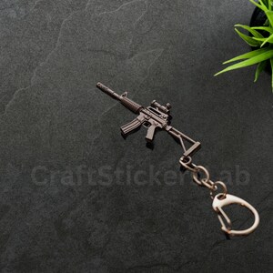 M4A1 Machine Gun Replica Keychain – Mini Metal Machine Gun Model ...