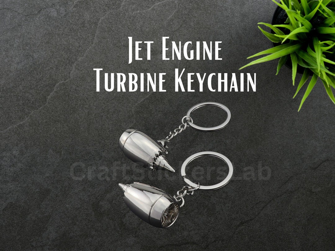 Jet Engine Keychain Plane Turbine Engine Key Chain - Etsy