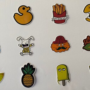50pcs Cute Yellow Kids Themed Random Waterproof Kids Stickers Pack ...